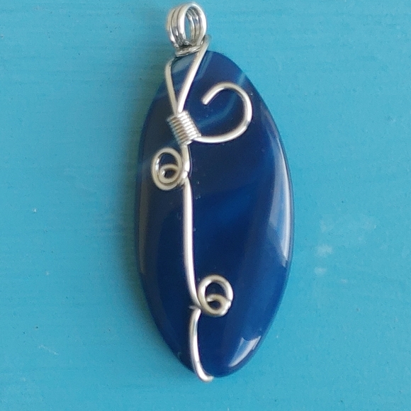 Jewelry | Deep Blue Stone Pendant | Poshmark
